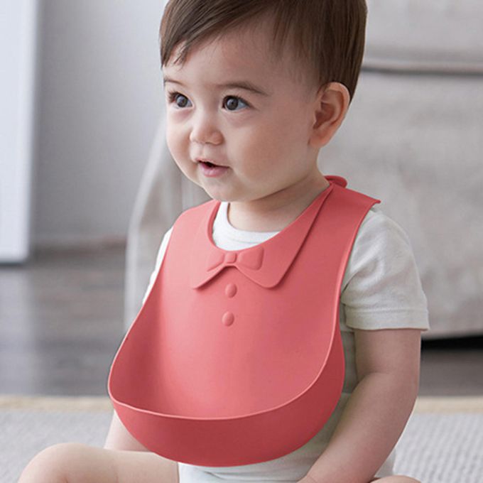 Baby Silicone Bibs Adjustable Waterproof Feeding Baby Bib Children Baby ...