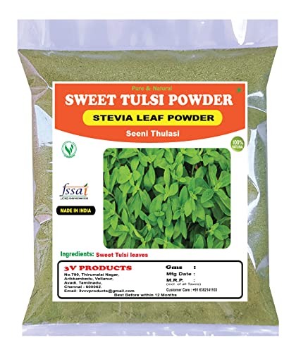3V PRODUCTS Stevia Powder 50g | Sweet Tulsi | Natural Sweetner | Seeni ...