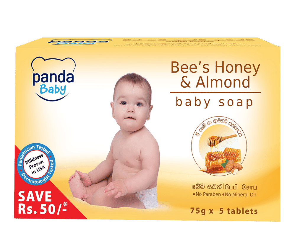 Panda Baby Soap - Bee's Honey & Almond 75g*5 | Daraz.lk