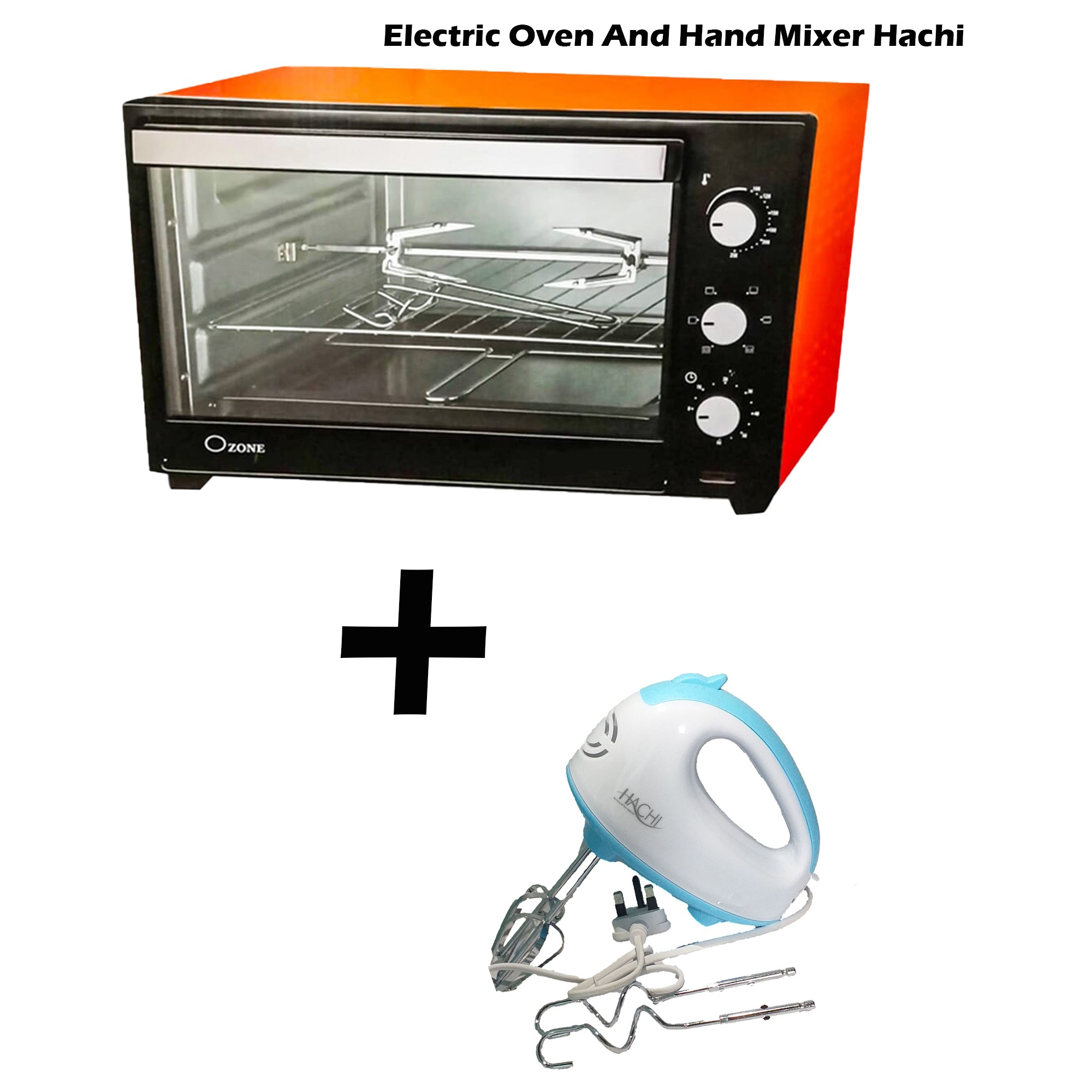 Ozone Electric Oven 25 Liters ( 2 Kg ) And Free Hand Mixer Hachi - 2 ...