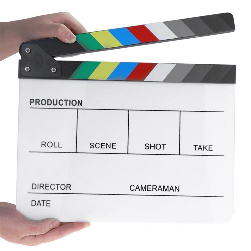 Acrylic Clapboard Dry Erase for TV Film Movie Director Cut Action Scene ...