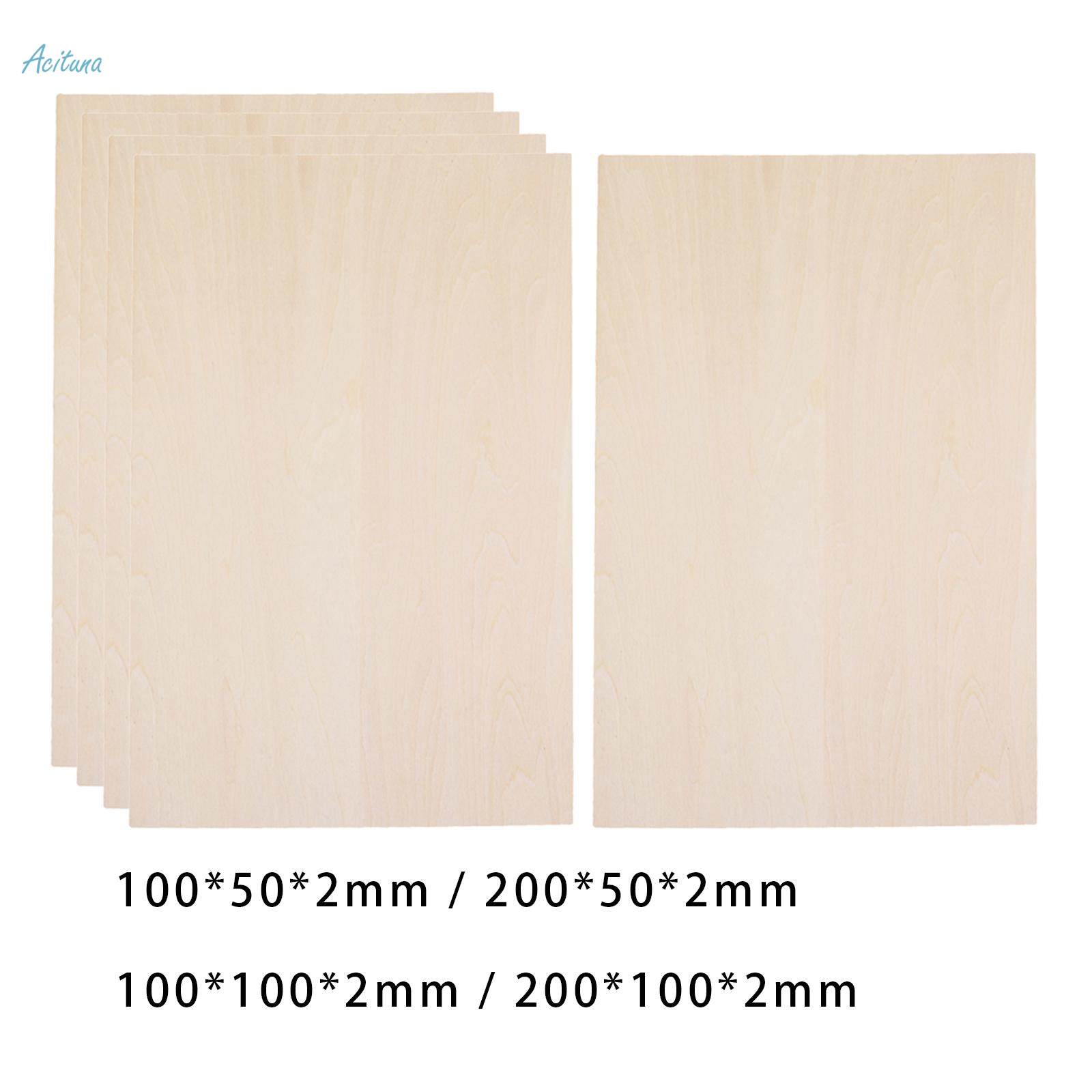 10 Pieces Wood Sheets Board Thin Plywood Board for Making Plane Model ...
