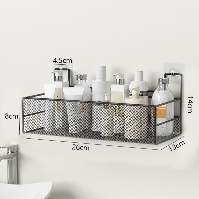 [HOT] Wall-Mount Bathroom Shelf Shower Shampoo Rack Toilet Accessories ...