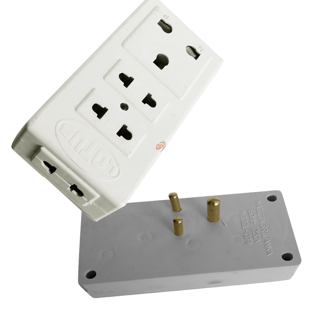 QP Multi Plug Adapter 3 Way Universal Adapter with Square Pin | Daraz.lk