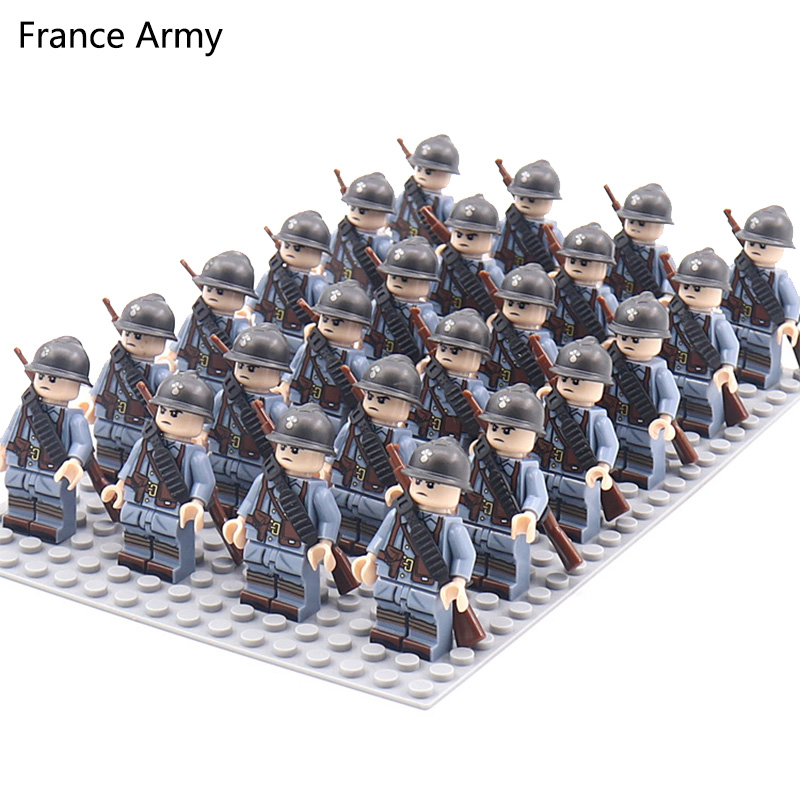 WW2 24pcs/Lot Military Soldiers Building Blocks Set s Soviet US UK ...