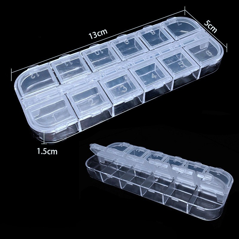 Transparent Plastic Storage Jewelry Box Compartment Adjustable ...
