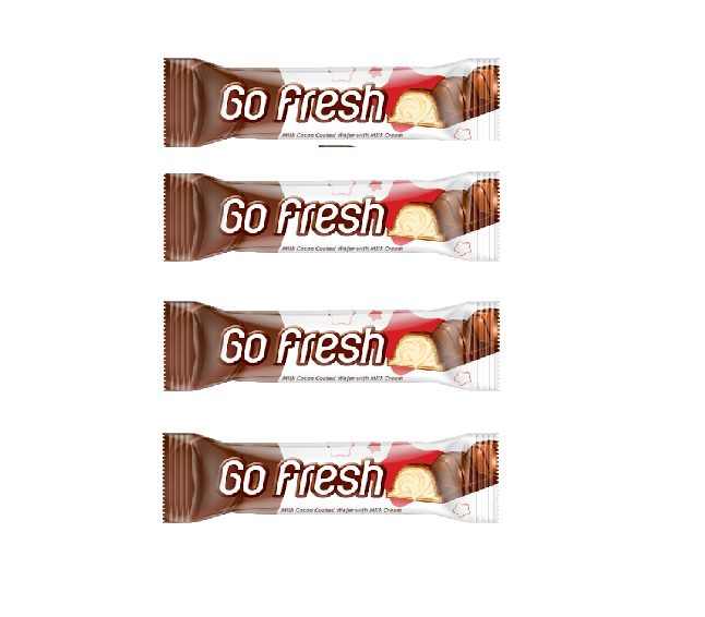 Go Fresh x 4 Compound Chocolates Coated Wafer with Cocoa Cream 20g ...