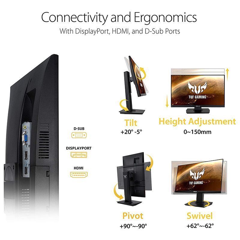 ASUS TUF VG249Q 24” 144HZ FHD IPS FREESYNC GAMING MONITOR | Daraz.lk
