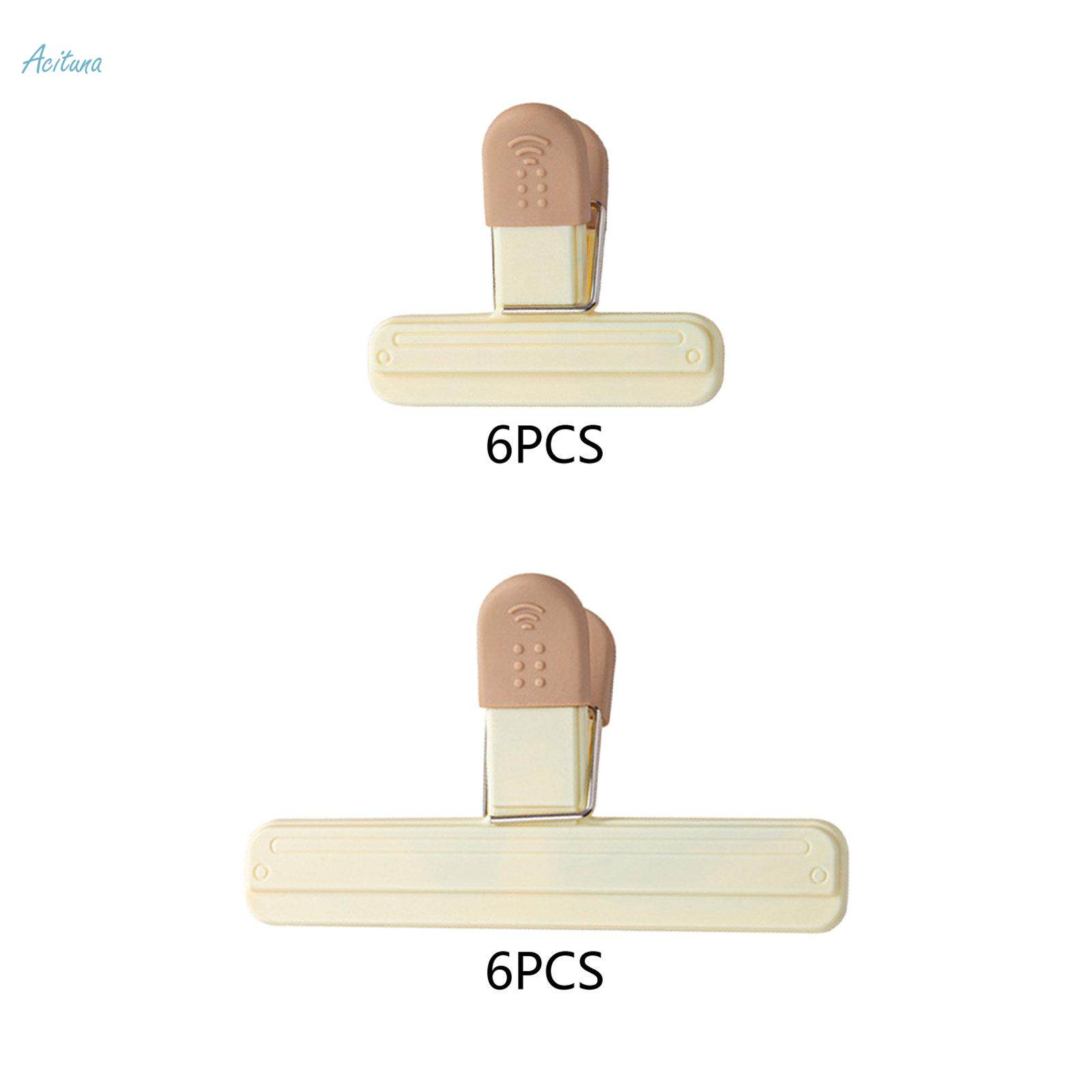 6x Chip Bag Clips Sturdy Strong Reusable Heavy Duty Food Bag Clamp for ...