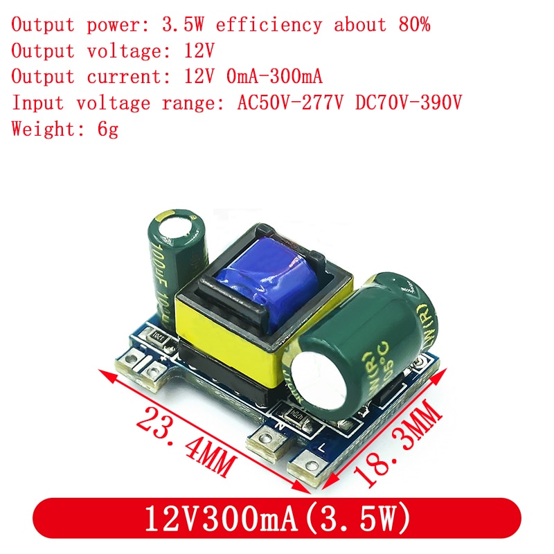 DC DC To AC Power Step Down (Buck) Voltage Regulators AC-DC Buck Converter Module - 110V/220V AC ...
