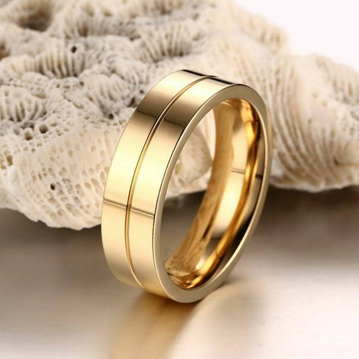 Mens Gold Plated wedding ring | Daraz.lk