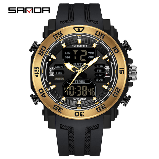 SANDA brand fashionable, multifunctional LED, dual screen timer ...