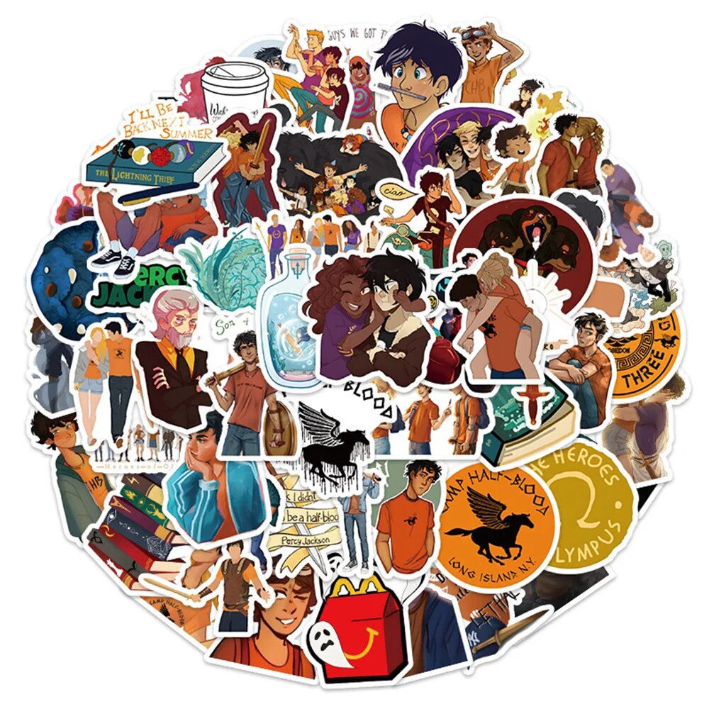 10/30/50pcs Cartoon Percy Jackson Stickers Graffiti Decals DIY ...