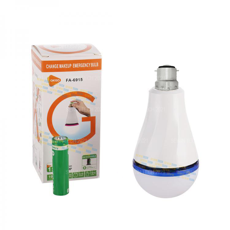 15W LED Light Type with 3W Rechargeable Emergency B22 Pin Light Bulb ...