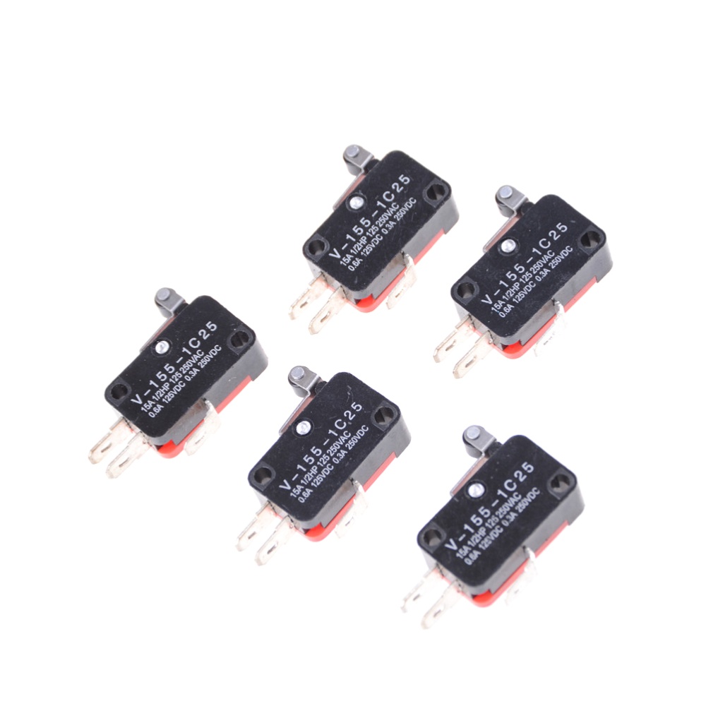 5Pcs SPDT V-155-1C25 Short Hinge Roller Lever Control Limit Micro Switch Encounter | Daraz.lk