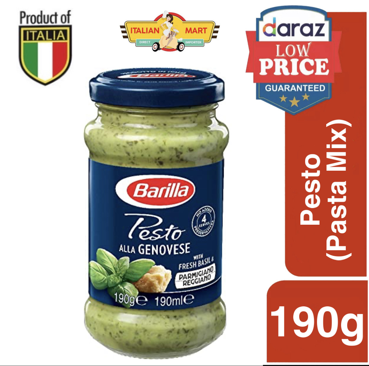 Barilla Pesto Alla Genovese Pasta Mix 190g Made in Italy by Italian mart | Daraz.lk