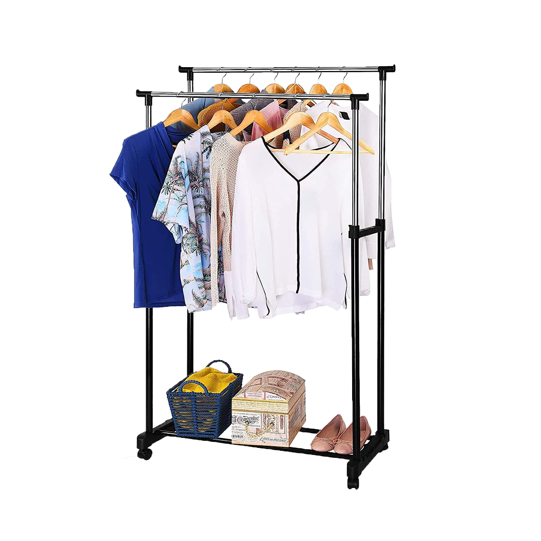 Double Pole Cloth Rack | Daraz.lk