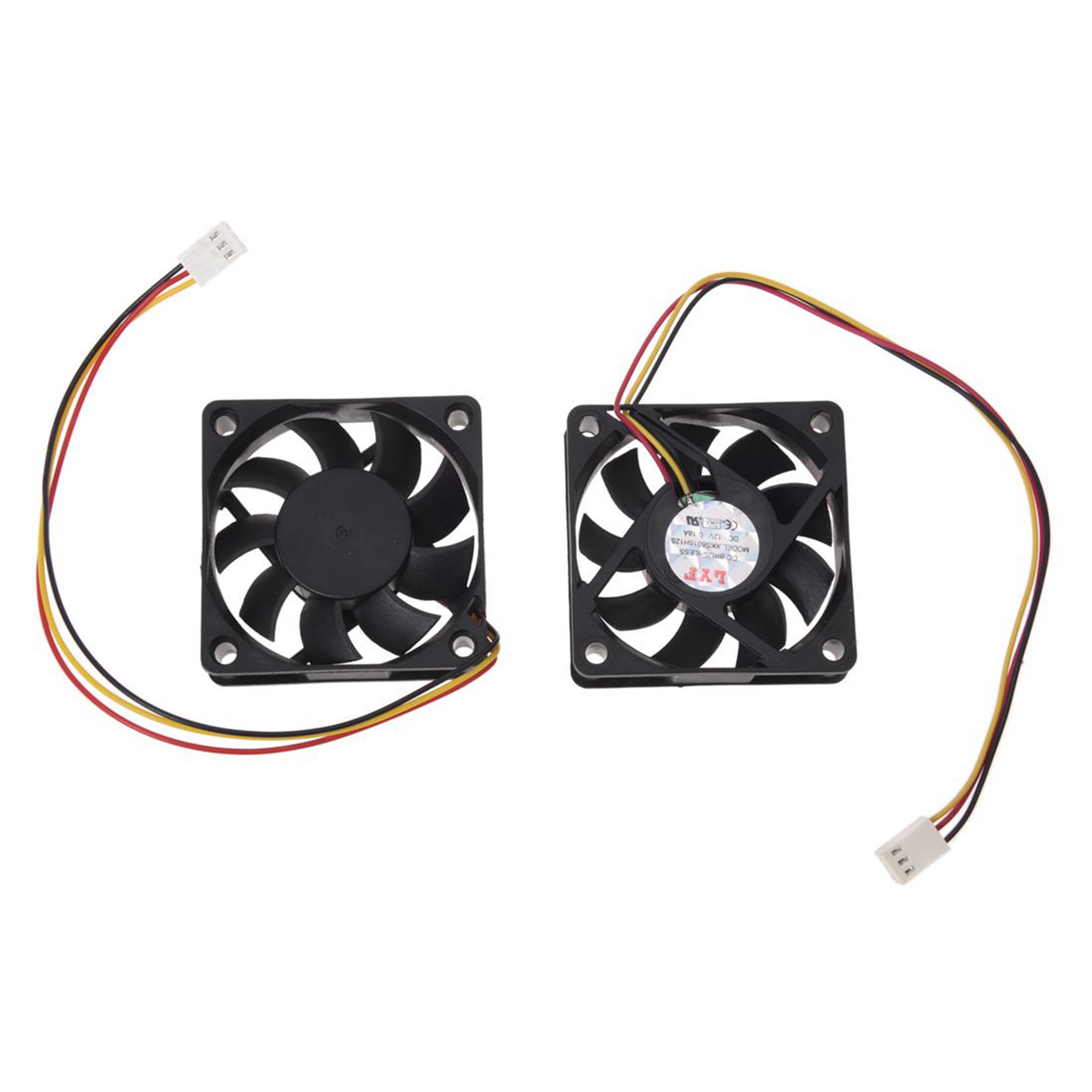 60mm 6cm DC 12V 3 Pin Computer Case CPU Cooler Cooling Fan Black 4 Pcs ...