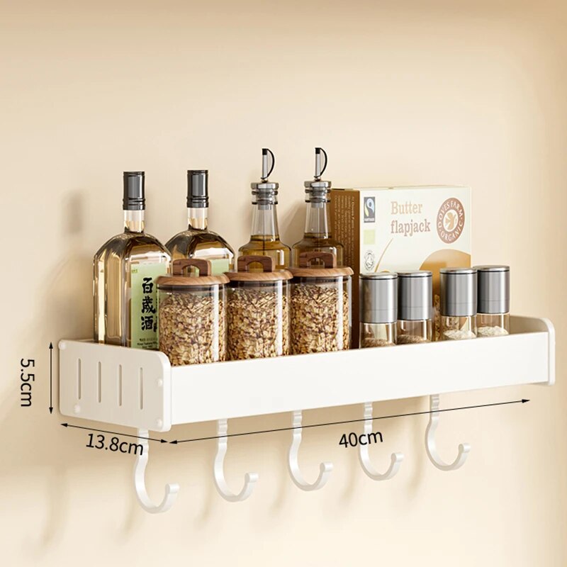 wall rack Wall Mounted Kitchen Condimenters Spice Rack Organizer Shelf ...