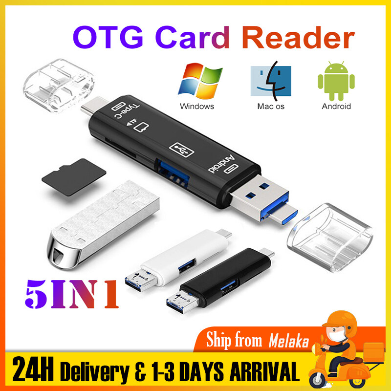 All In 1 OTG Type C /MicroUSB /USB Card Reader TF Memory Card Reader ...
