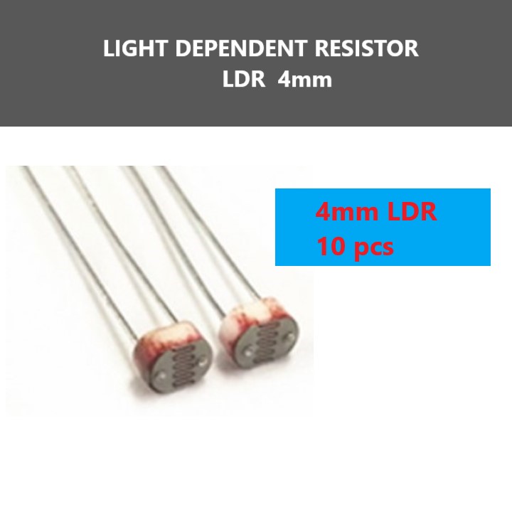 LDR Light Dependent Resistor 4mm LDR 10 pcs | Daraz.lk