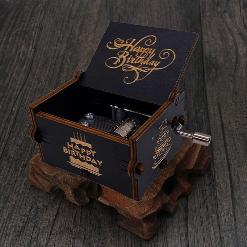 Antique Carved Wooden Music Box Harry Potter, GOT, HBD Creative Hand ...