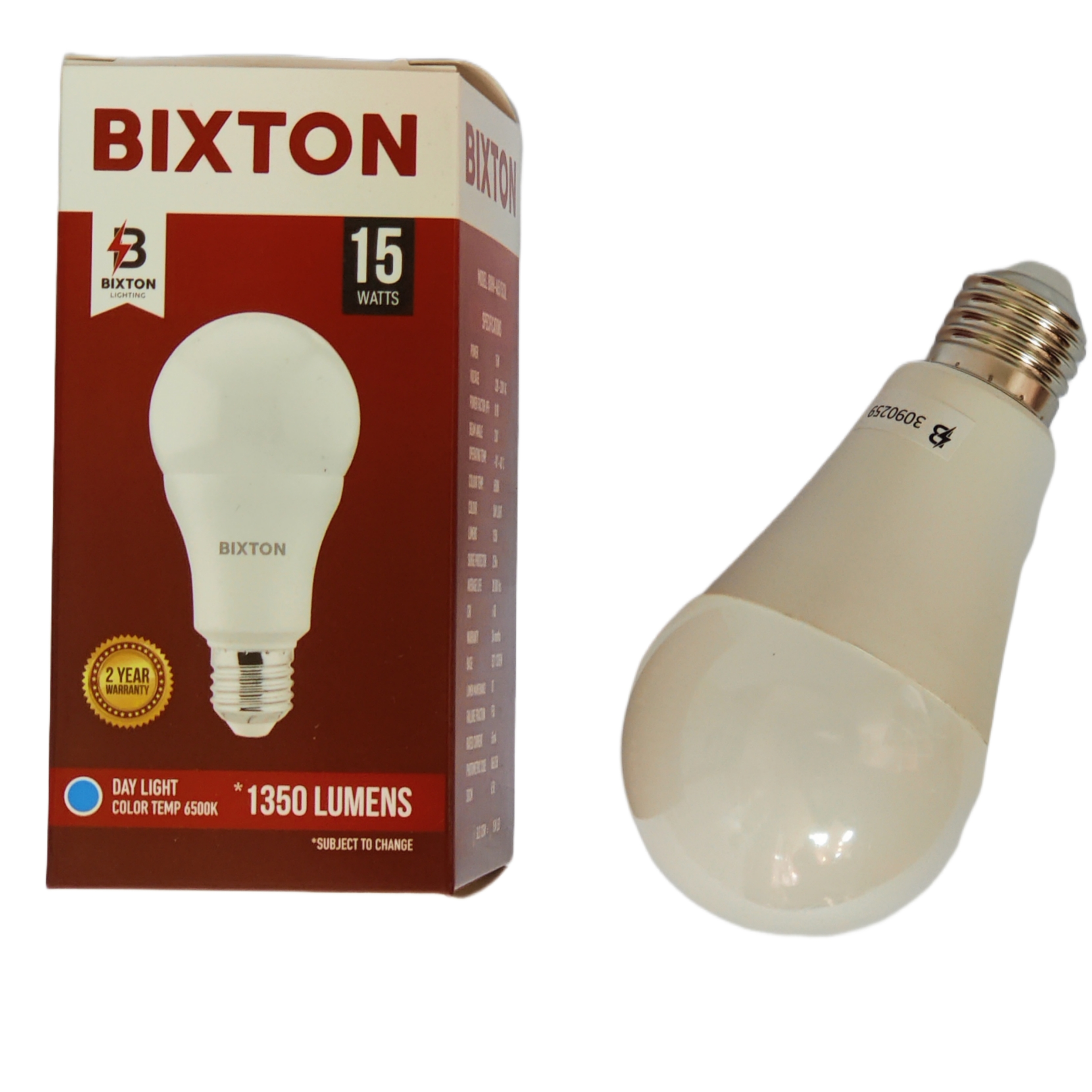 BIXTON 4.8W, 7W, 9W, 12W, 15W, 18W 2Years Warranty 6500K Pin Type Bulb ...