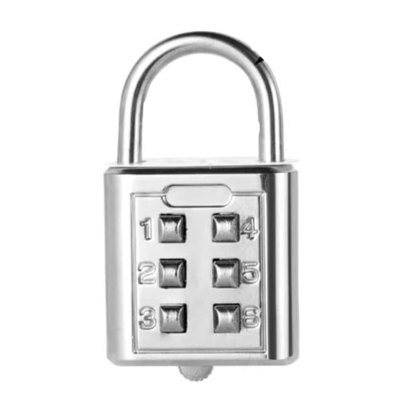 Small 6-Digit Button Combination Padlock 3-Digit Lock Mechanism Blind ...