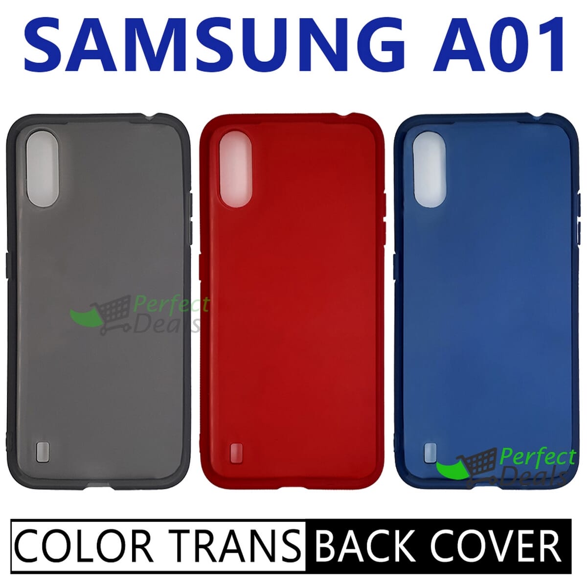 Power Fresh Samsung A01 Strong Slim Transparent TPU Back Color TPU ...