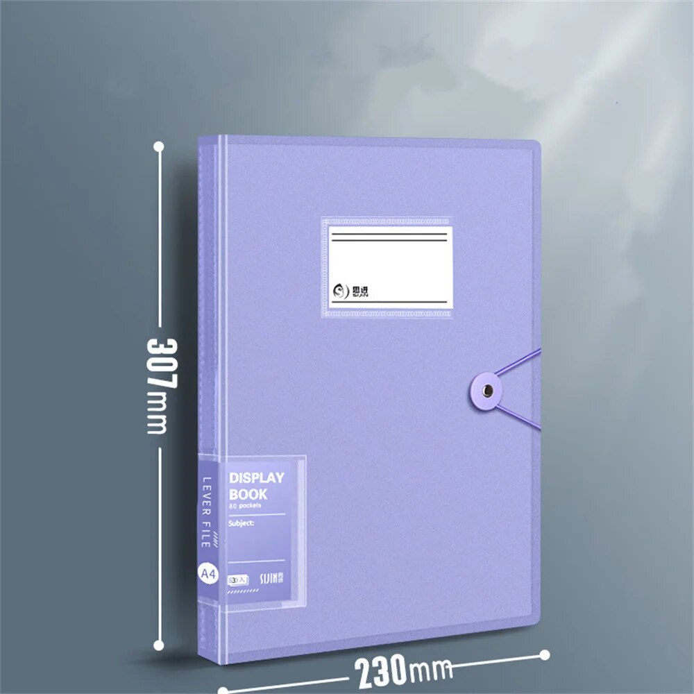 【HOT】 A4 File Folder Display Book 30Pages Transparent Insert Paper ...