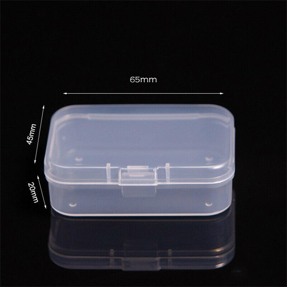 Mini Square Box Clear Plastic Container Small Jewelry Case Beads ...