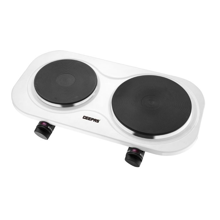 Geepas 2500W Double Hot Plate for Precise Table Top Cooking | Cast Iron ...