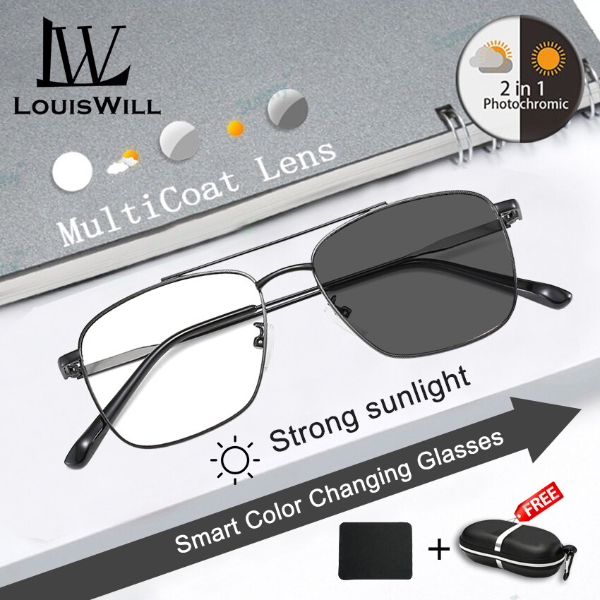 LouisWill Men Women Glasses Fashion Polarized Sunglasses Photochromic ...