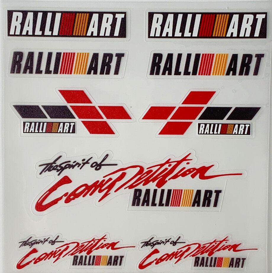 【Miga Plaza】RALLIART Reflective Sticker Mitsubishi Car Emblem Badge ...