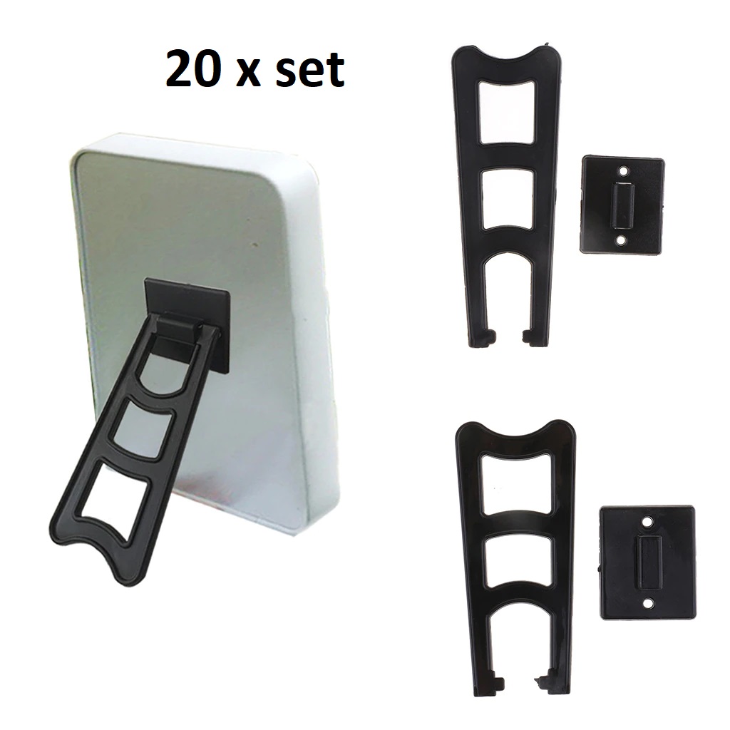 20set Plastic Easels Plate Display Stands Picture Frame Stand Holder ...