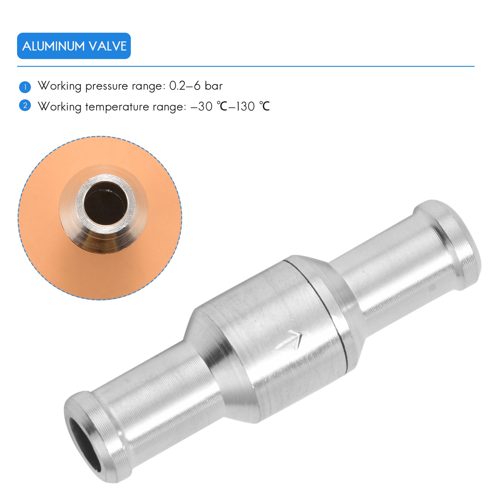 10mm Check Valve Brake Servo Booster No Return Inline One Way Valve Non ...