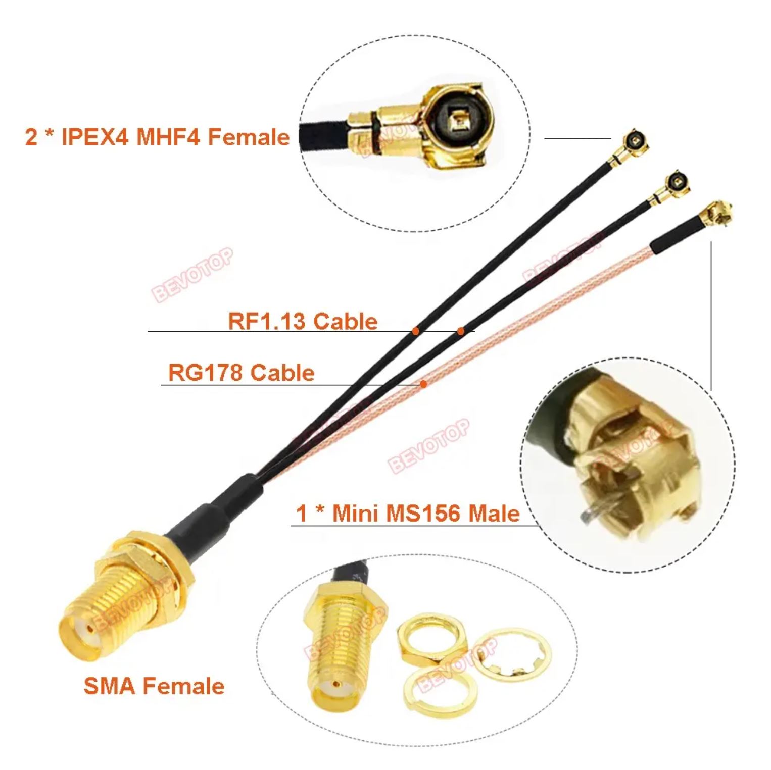 5G Router MIMO Antenna Connector Cable for 5G ZTE MC801 Huawei STC Dialog Mobitel SLT Airtel ...