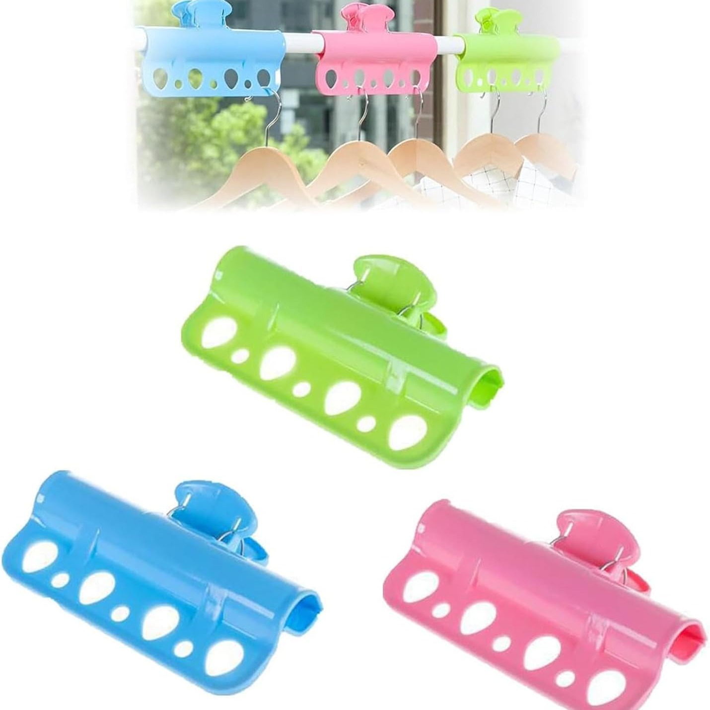 Large Plastic Clothes Rack Strong Windproof Multi-function Laundry ...