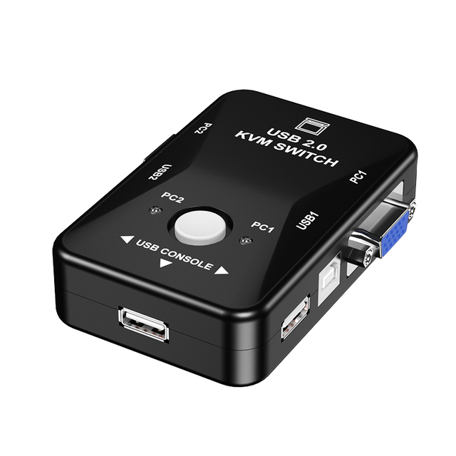 4 Port Vga Kvm Video Switch 1080p Usb2.0 Vga Splitter Mouse Keyboard ...