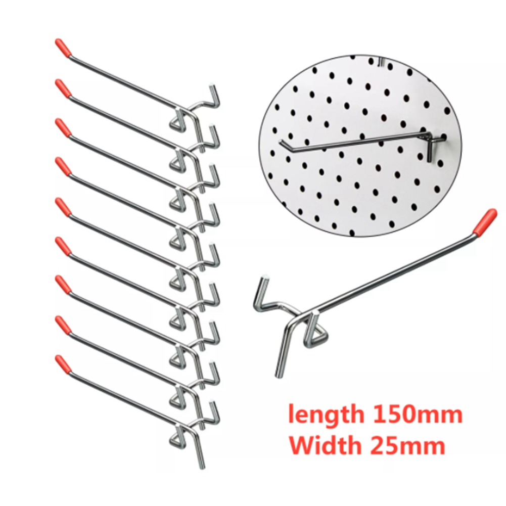 40Pcs Single Pegboard Hooks 150mm Board Slat Shop Peg Fits 25mm | Daraz.lk
