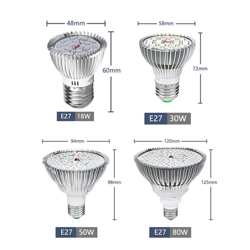 4 Pieces Led Plant Lamp 10w E27 Grow Light, Full Spectrum Light Lamp ...