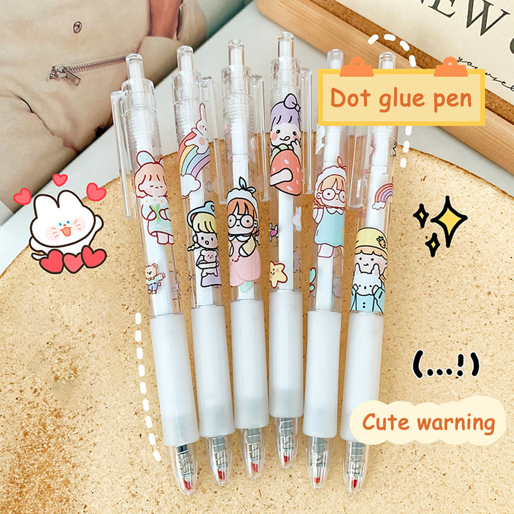 1/2PCS Creative Glue Pen Cute Cartoon Girl Scrapbook Glue Pens for ...