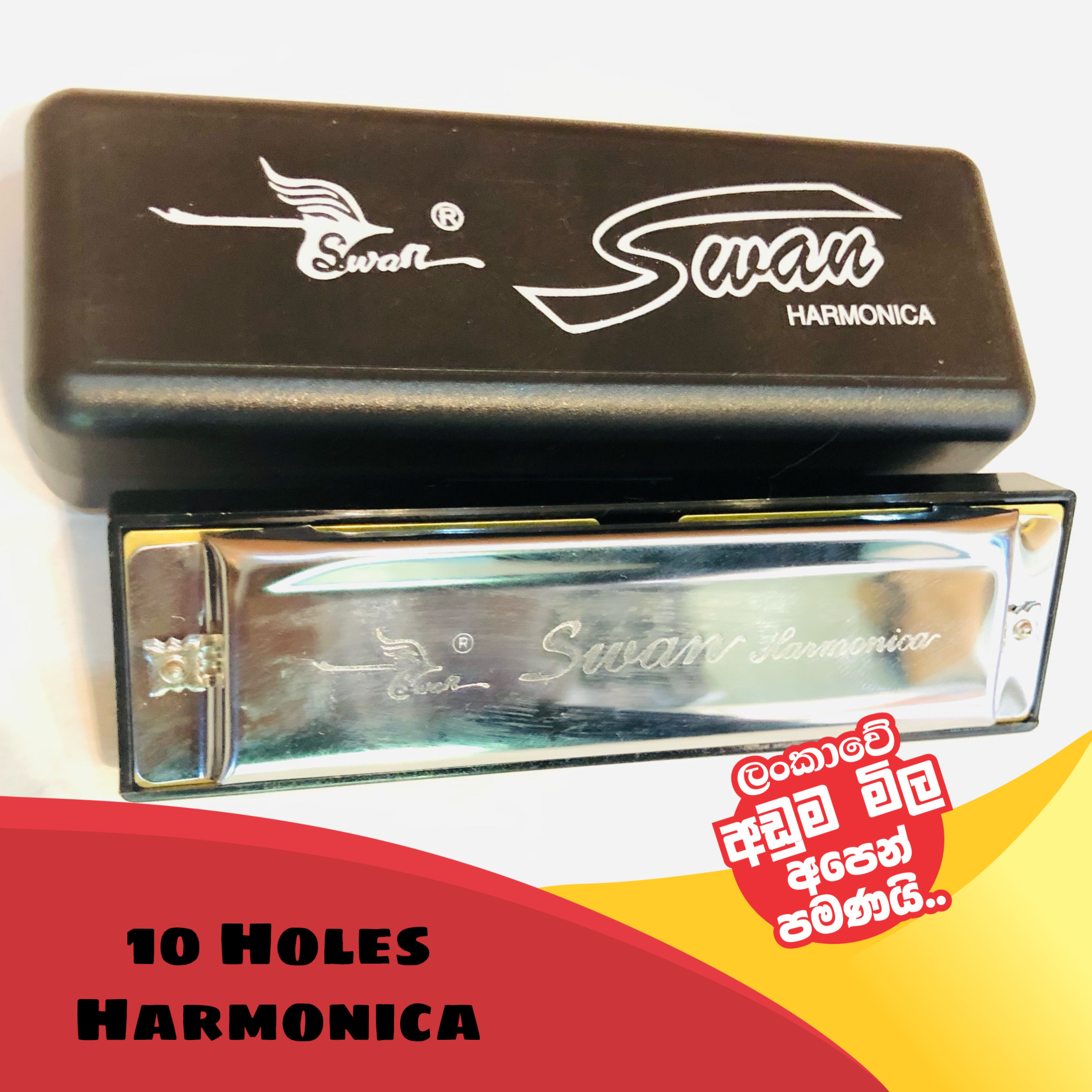 Swan Harmonica 10 Holes Key of C Mouth Organ galactic w/ Case Blues ...