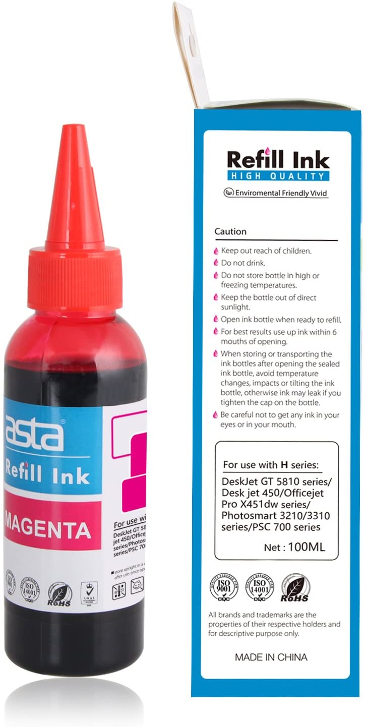 Asta Universal Refill Ink Bottle 100ml Cannon/ Epson/ Hp/ Brother ...