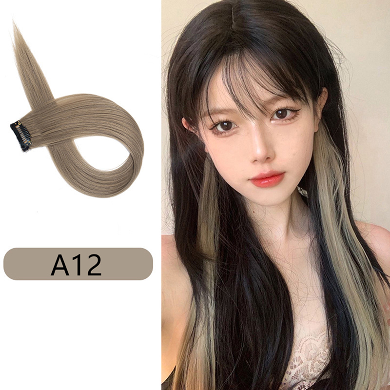 60cm Hair Extension Clip In Hairpiece Long Straight Hanging Ear Wig ...