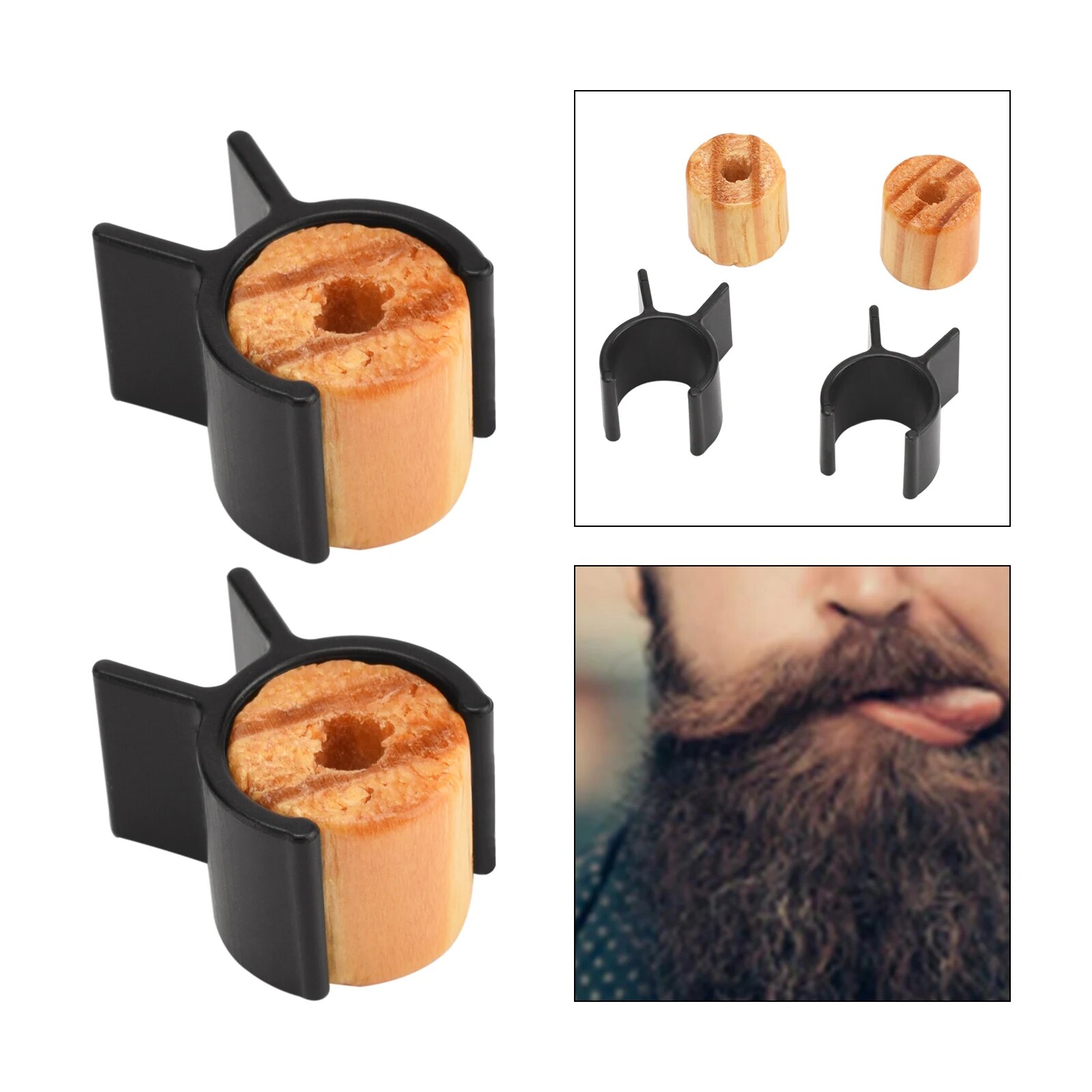 Wood Handlebar Moustache Training Wheels For Men Salon Mustache Styling ...