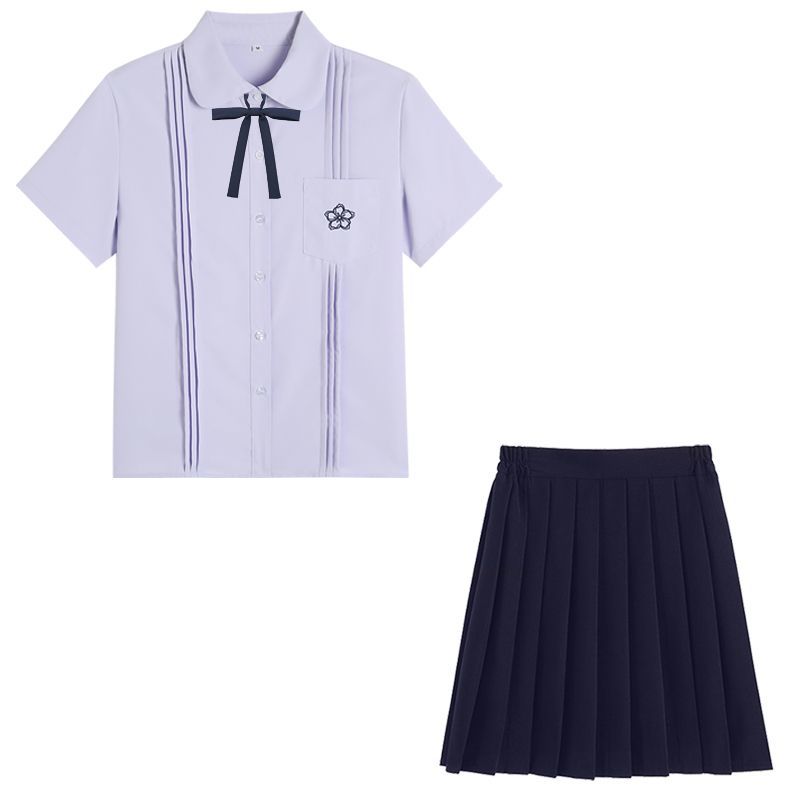 2024 New Thai Organ Pleated School Uniform Short Sleeve Summer Junior ...