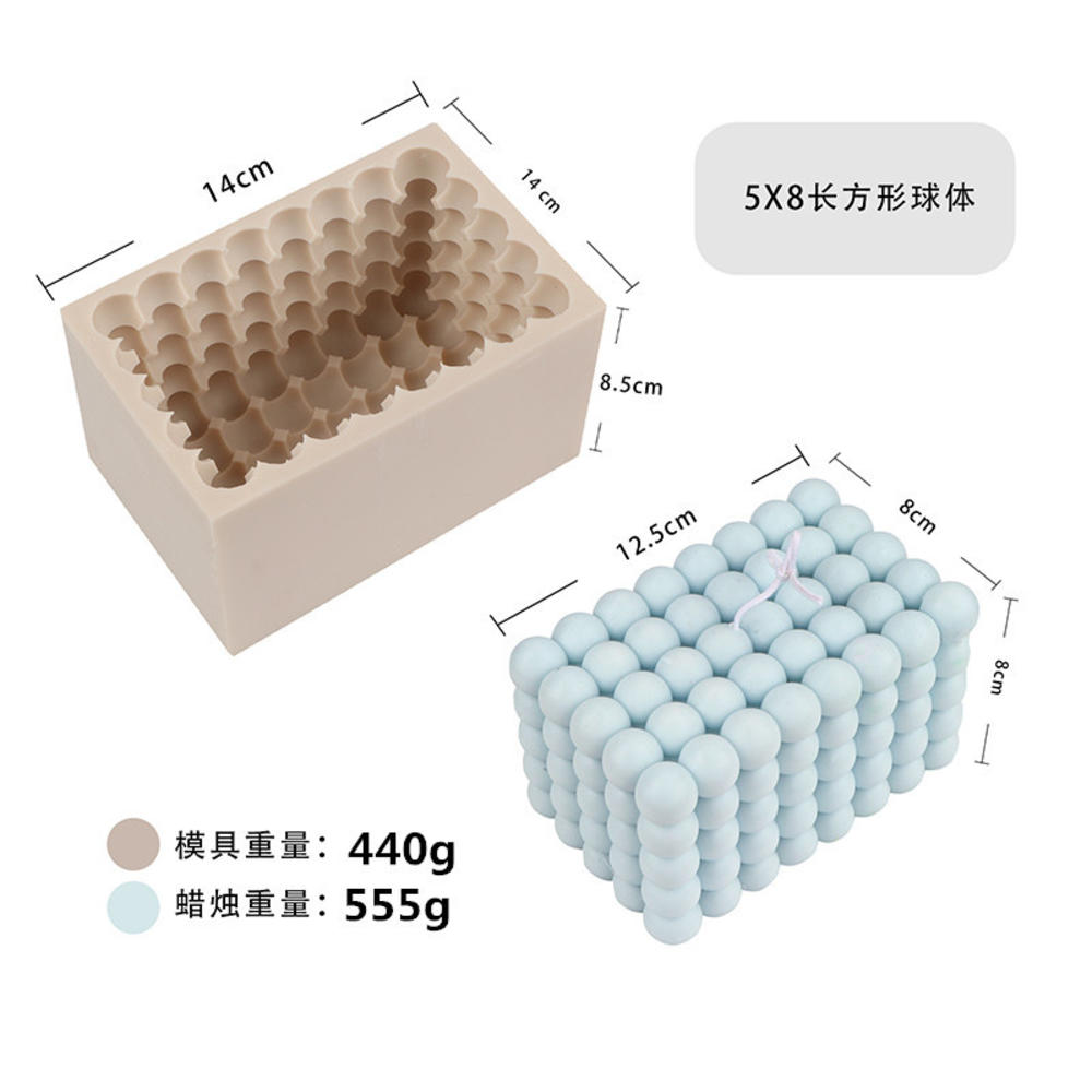 3D PIrregular Pyramid Cinnabar Candle Making Plaster Max Soa Cube DIY Spherical Soy Non-Stick ...