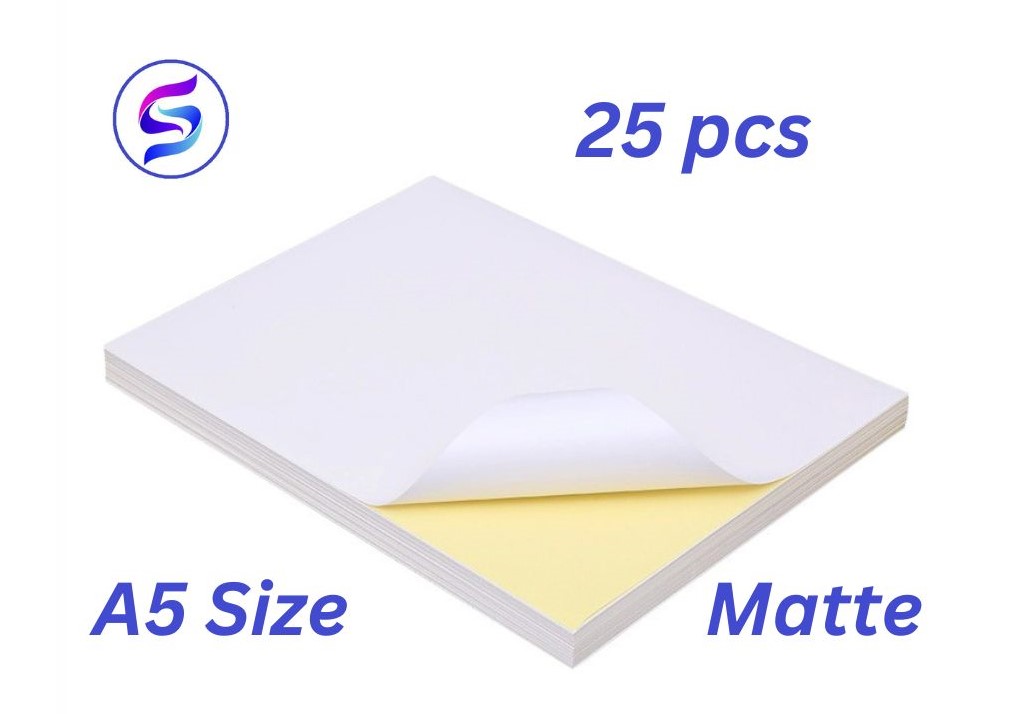 A5 14.8x21.0cm Gloss / Matte Printable Self Adhesive Plain White ...