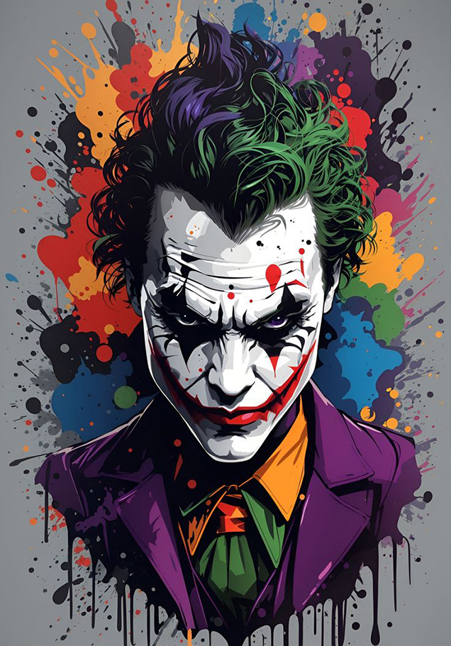 A4 Size (21 x 29.7 cm) Framed joker batman gaming room creative elegant wall art wall decoration ...
